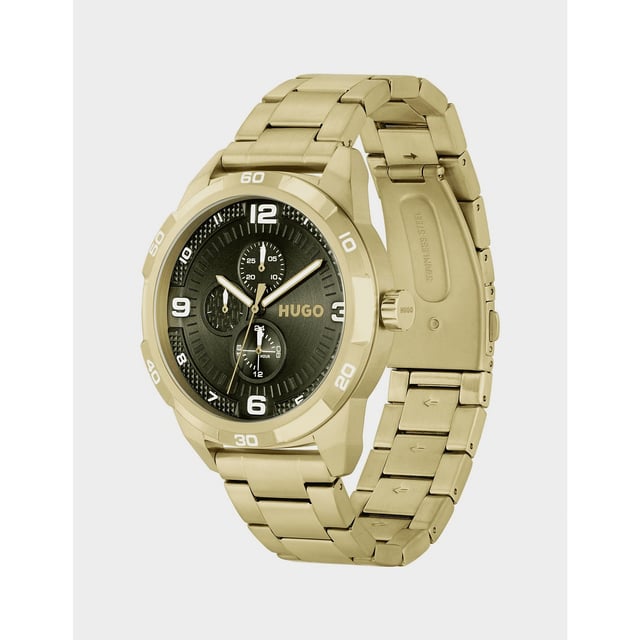 Accessories Hugo Boss Grip Stainless Steel Watch in Gold