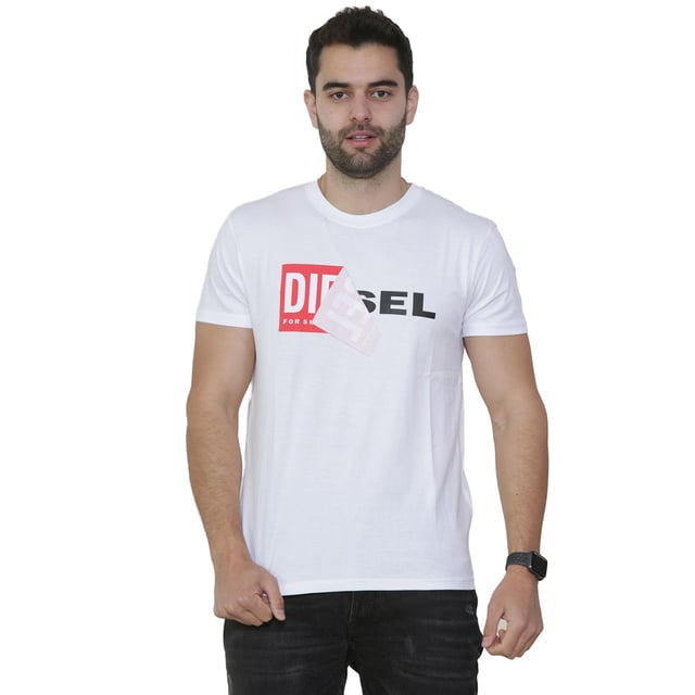 Diesel Mens Double Logo Short Sleeve T Shirt | T-Diego QA