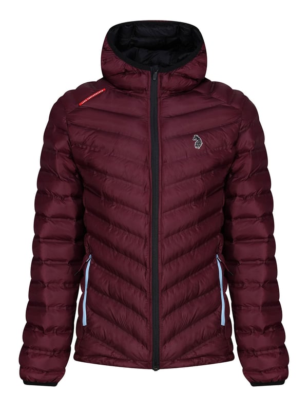 Luke 1977 Men's Worldy Performance Padded Jacket in Dark Red