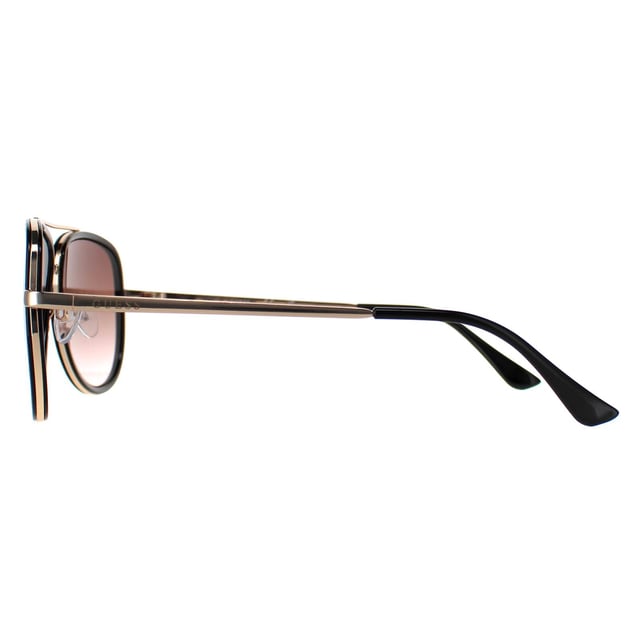 Guess Aviator Womens Shiny Black Smoke Gradient GF0417