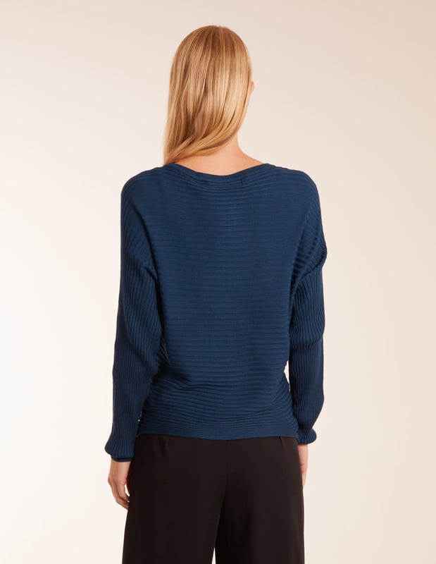 Ribbed Batwing Jumper