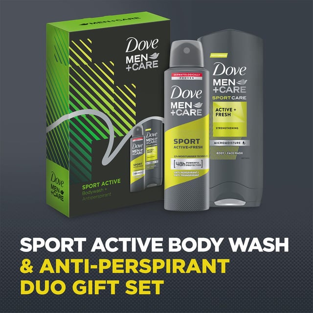 Dove Men Care Sport Active Fresh Bodywash & Deodorant 2pcs Gift Set For ...