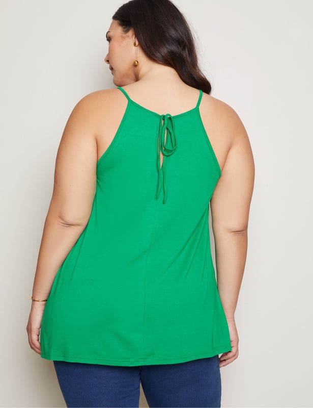 Womens Autograph Strappy Lace Trim Knitwear Top - Plus Size