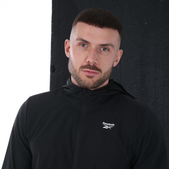 Heren Reebok Training Essentials Jacket in Zwart