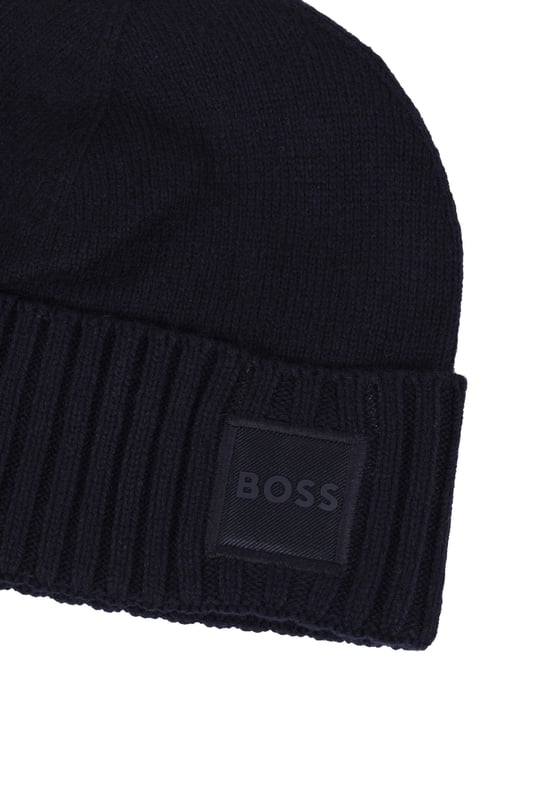 Boss Akaio Beanie Hat Dark Blue