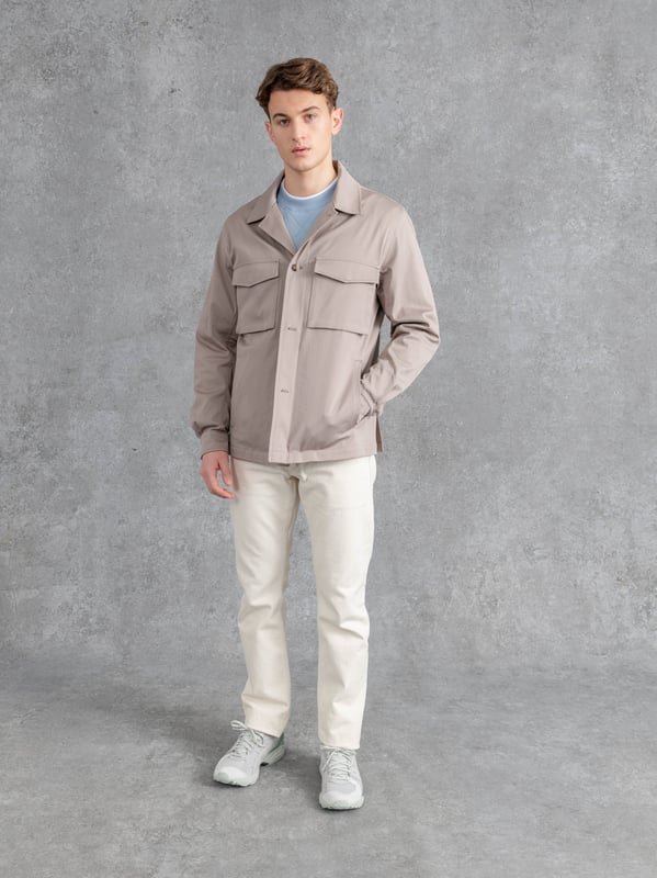 The Cotton Four Pocket Shacket 2.0-Stone