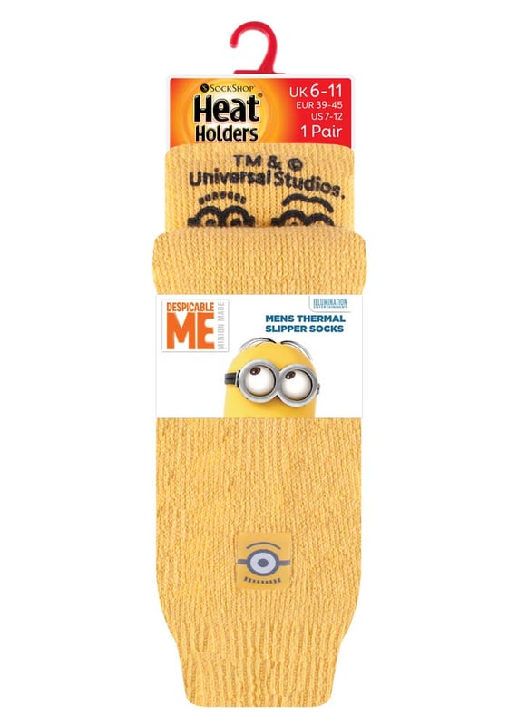 Heat Holders - Mens Film & TV Themed Thermal Slipper Socks - Minions