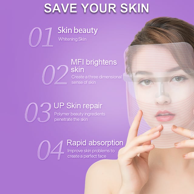 Wireless 3 color led Mask