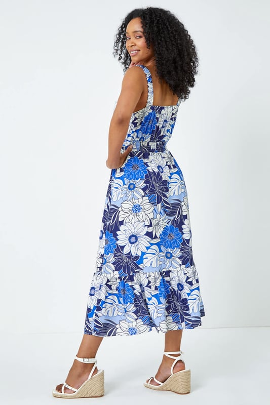 Petite Floral Print Tiered Sundress