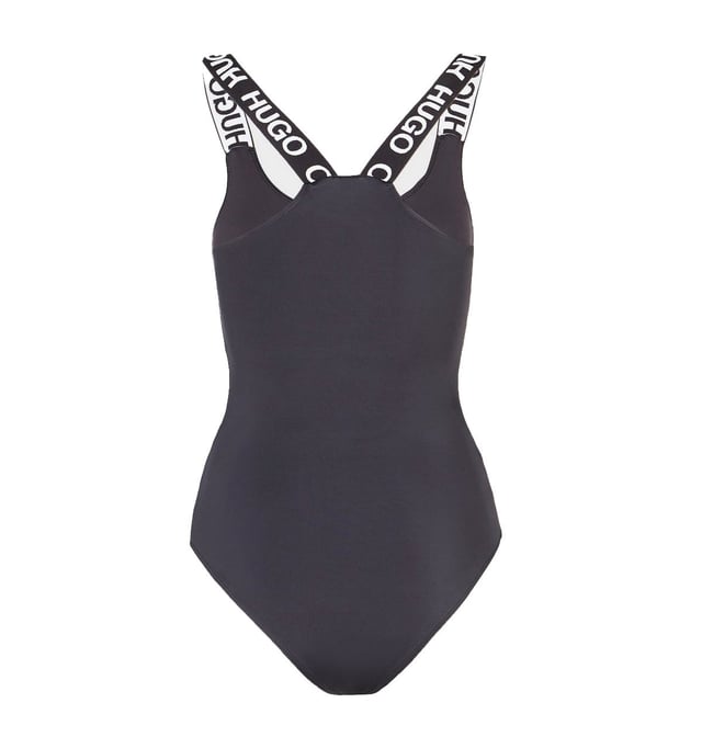HUGO Womens Nikini Logo Sustainable Swimsuit - Black