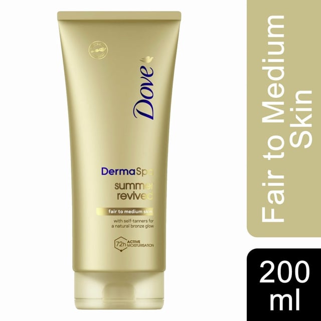 Dove Dermaspa Summer Revived Gradual Self Tan Body Lotion Fair To ...