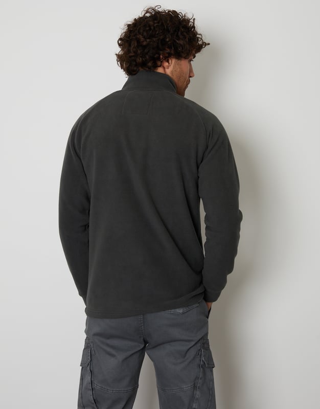 Charcoal 'Orson' Zip Up Microfleece Jacket