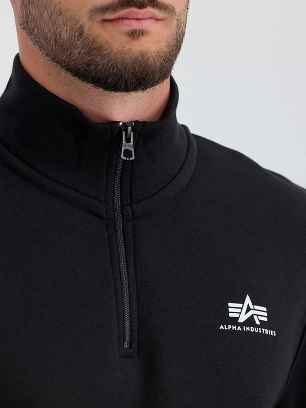 Alpha Industries Half Zip Sweater SL Black