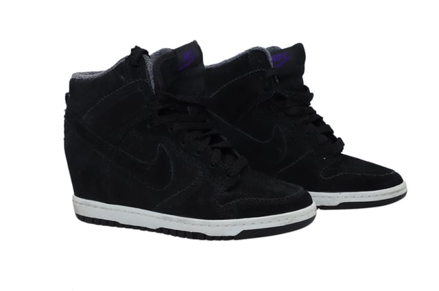 Nike Dunk Sky Hi Sneakers in Black Gum Leather