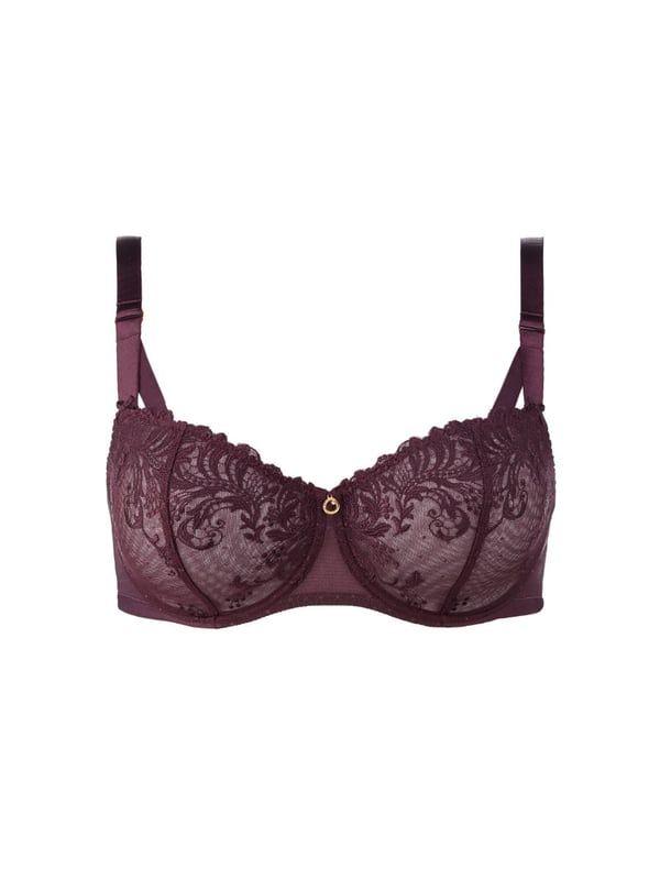 Femme Passion Comfort Half Cup Bra Wineberry
