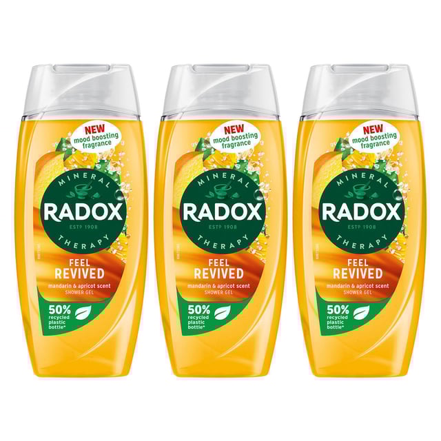 Radox Mineral Therapy Shower Gel Feel Revived w/ Mandarin&apricot Scent ...