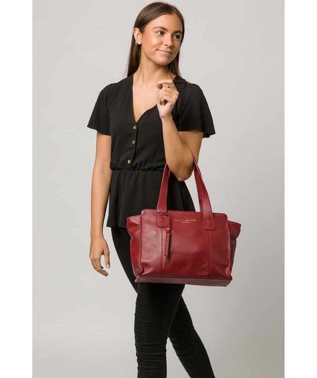 'Alexandra' Red Leather Handbag