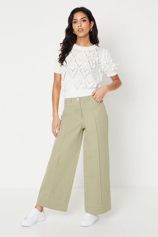 Petite Heart Pointelle Knitted Tee