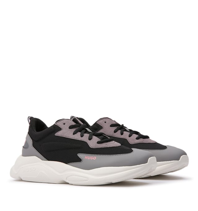 Men's Hugo Boss Leon Running Trainers in Black