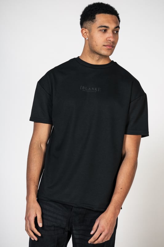 Black Crew Neck Logo Short Sleeve T-Shirt