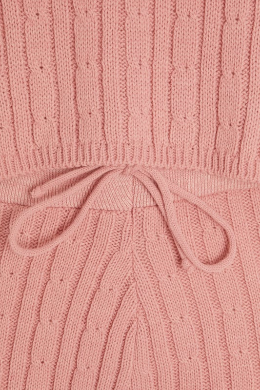 Pink Cable Knit Lounge Set