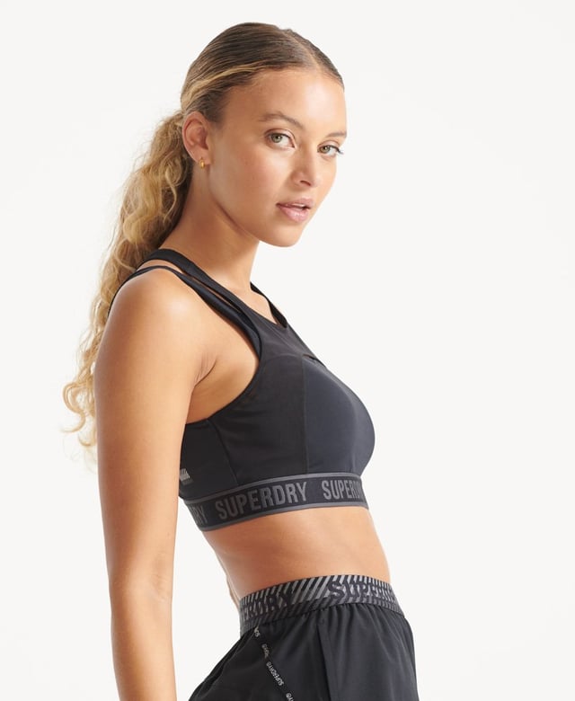 Superdry Train Two-Layer Mid Impact Bra