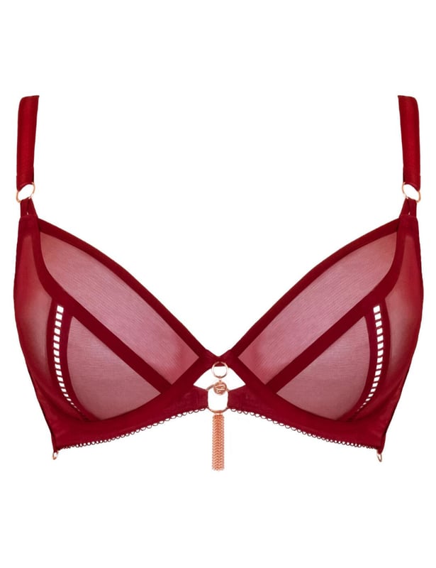Scantilly by Curvy Kate Unchained Plunge Bra - Deep Red