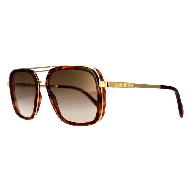Cutler and Gross Square Mens Gold Tortoiseshell Brown Flash 1324