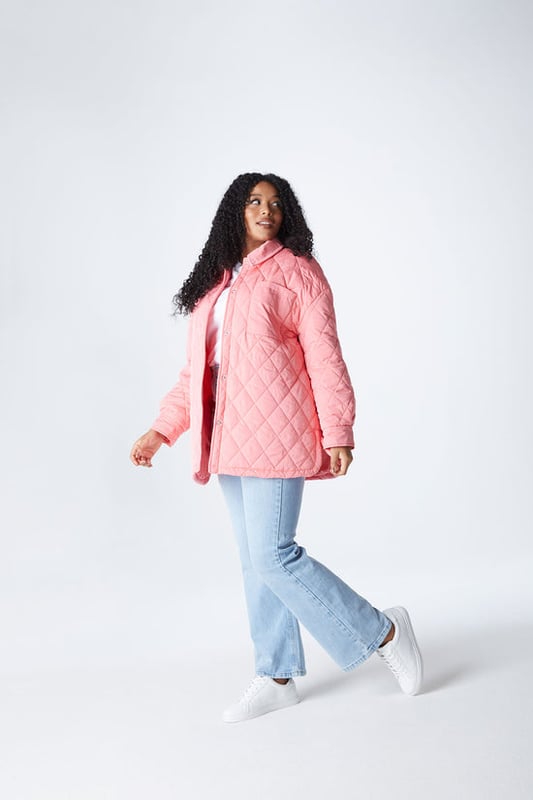 Pink Quilted Shacket