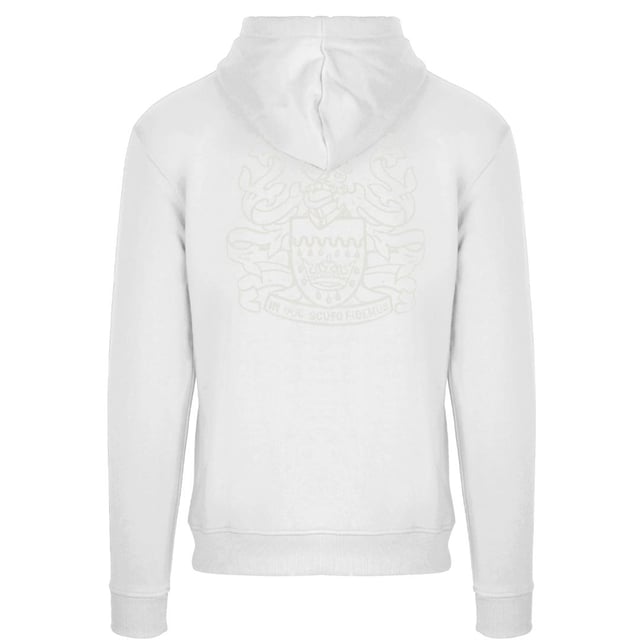 Aquascutum Box Gothic Logo Vit Zip-Up Hoodie