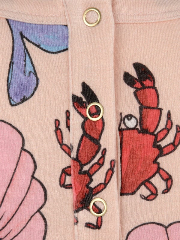 Mini Rodini Mini Rodini Girls Pink Cotton Dolphin Print Dress