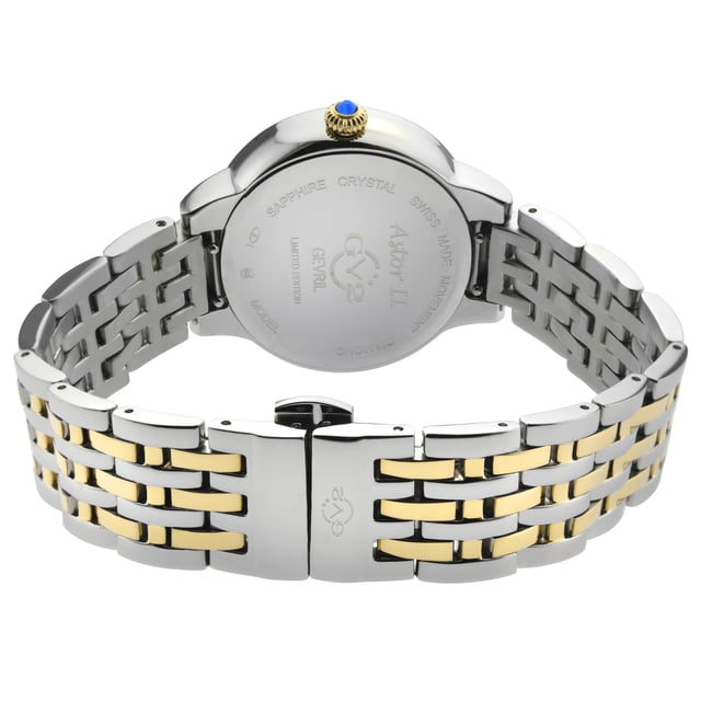 GV2 Astor II Womens MOP Dial Two-Tone Swiss Quartz Watch