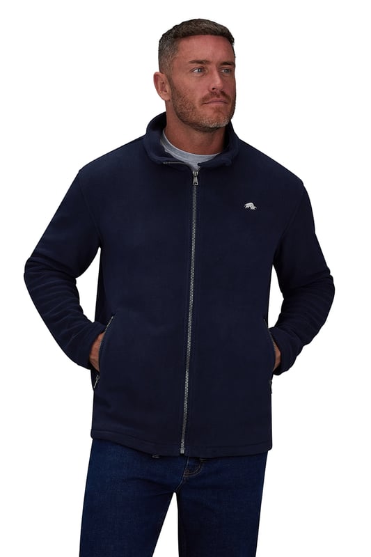 Zip Through Fleece Jacket - Blue