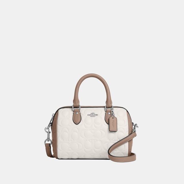 Mini Rowan Crossbody in Blocked Signature Leather