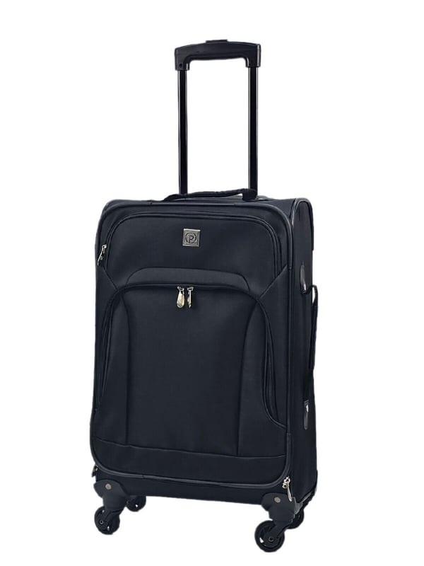 Zwarte lichtgewicht reiskoffers met 4 wielen, zachte koffers, koffers