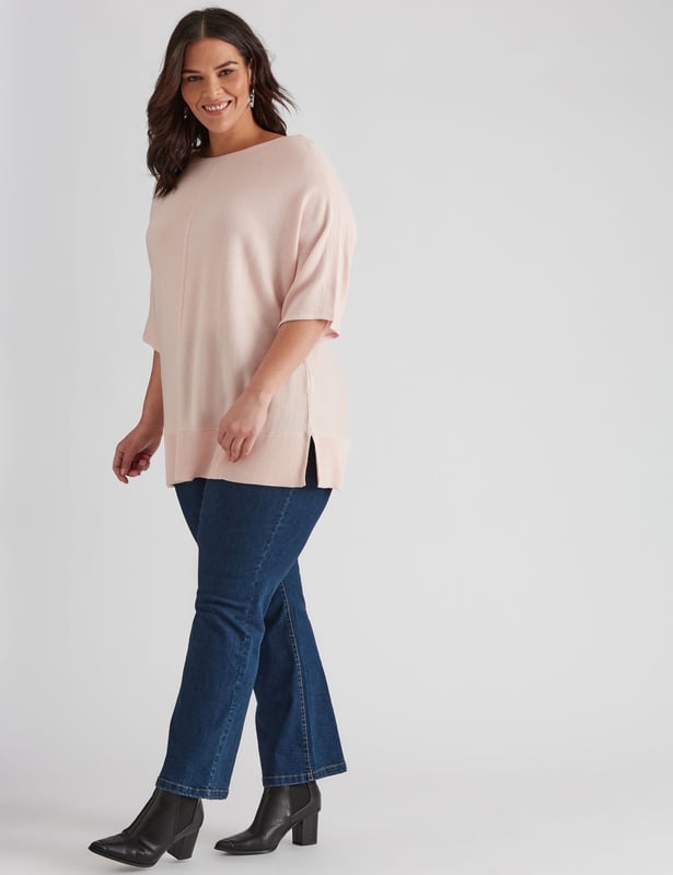 Womens Autograph Knitwear Seamed Front Jumper - Plus Size