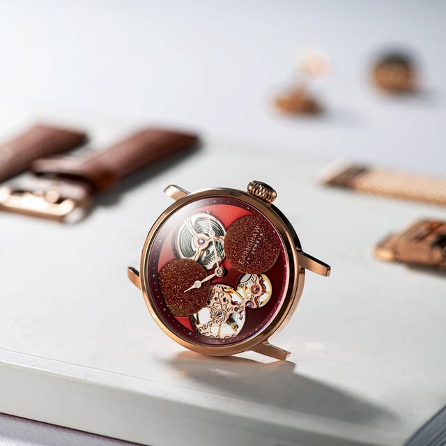 Thomas Earnshaw Airy Men's Mechanical Automatic Red Sandstone Watch ES ...