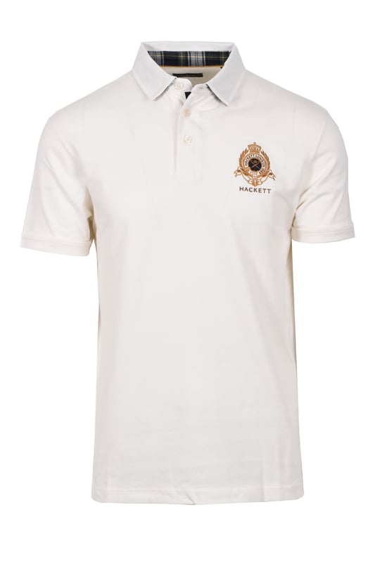 Hackett Heritage Logo Polo Antique White