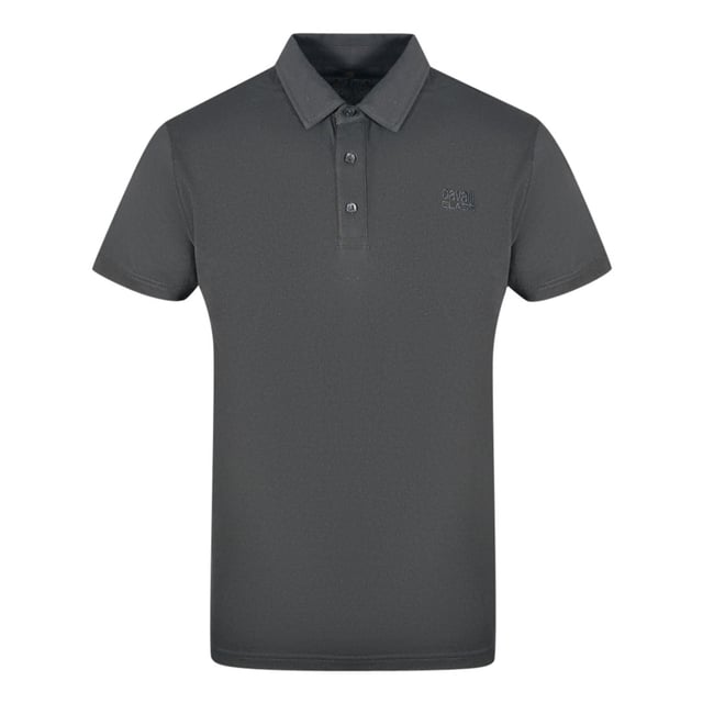 Cavalli Class Brand Logo Black Polo Shirt