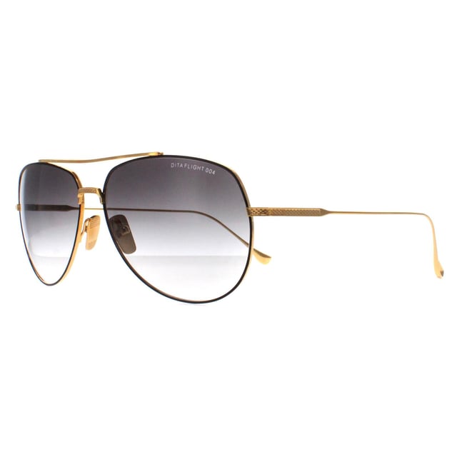 Dita Aviator Unisex Black Yellow Gold Dark Grey to Clear Gradient ...