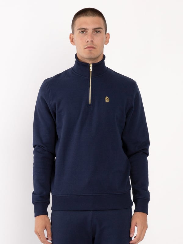 Men's Luke 1977 Higgs Quarter Zip Sweatshirt in Navy