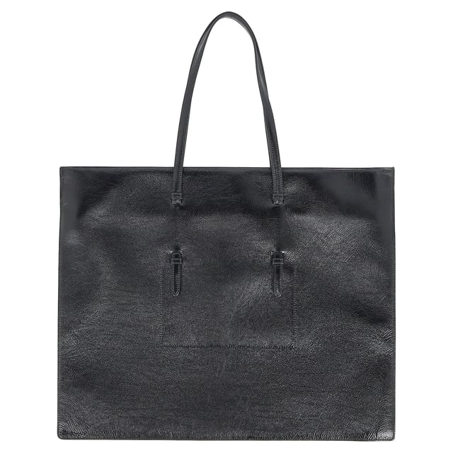 Alaïa Laser Cut Totebag in Black Leather