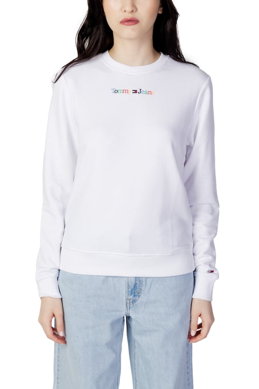Tommy Jeans Pullover Reg Serif Kleur Pullover Wit