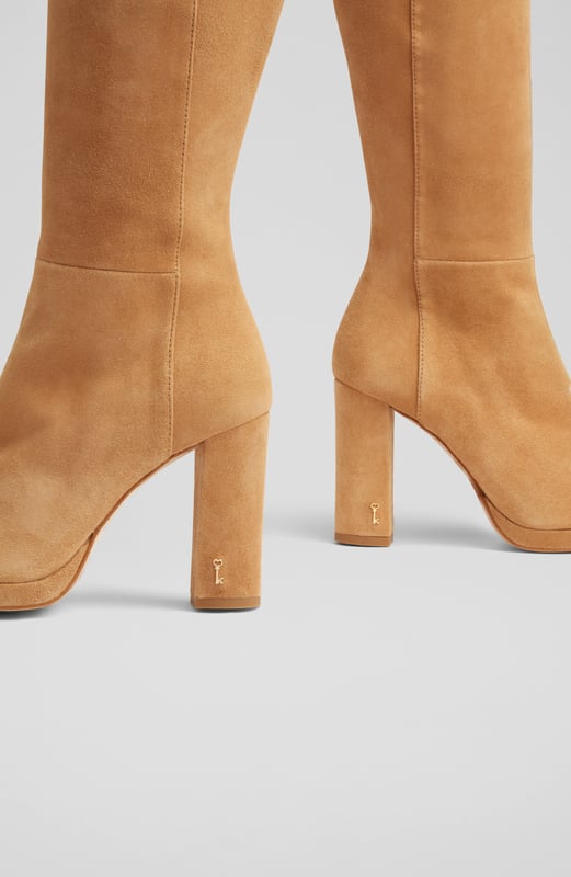 LK Bennett Samira Knee Boots,Sand