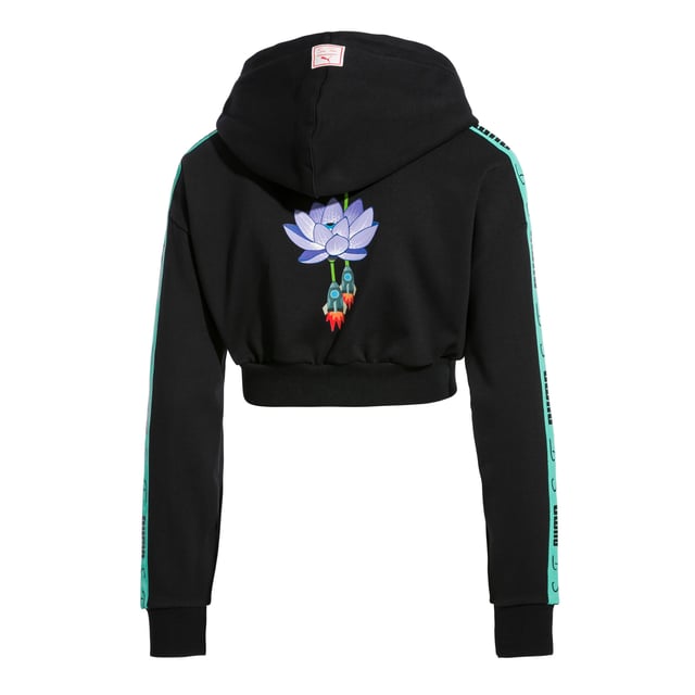 Puma x Sue Tsai Cropped Damenhodie mit Gekleber Logo Jumper Black 578211 01