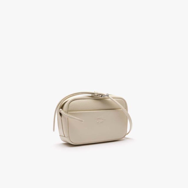 Accessories Lacoste City Court Grain Leather Shoulder Bag in White