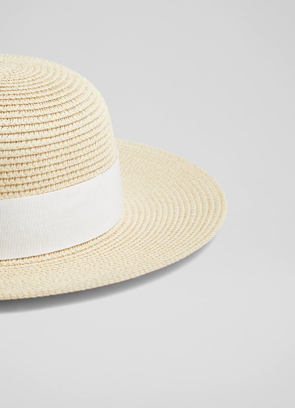 LK Bennett Macy Hats, Stone/White