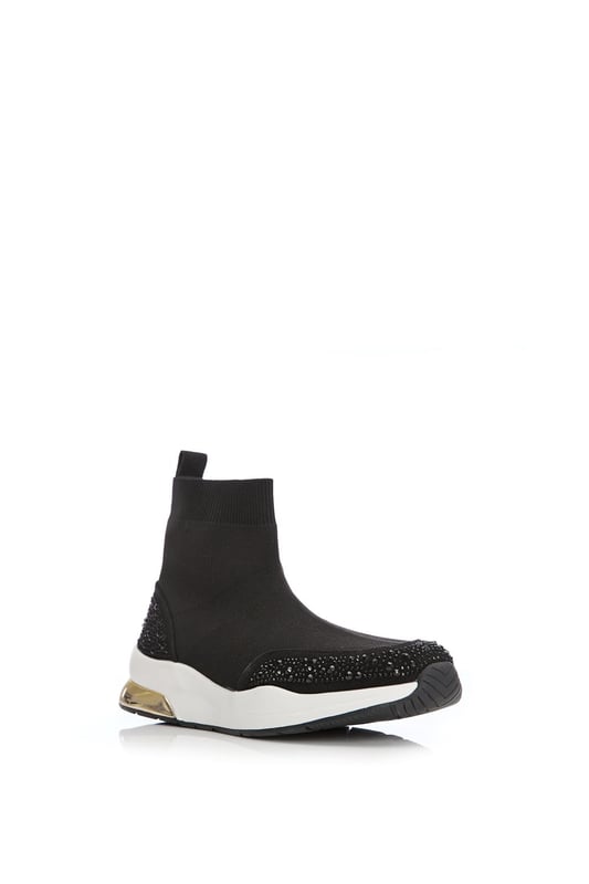 'Bronsie' Black Textile Trainers
