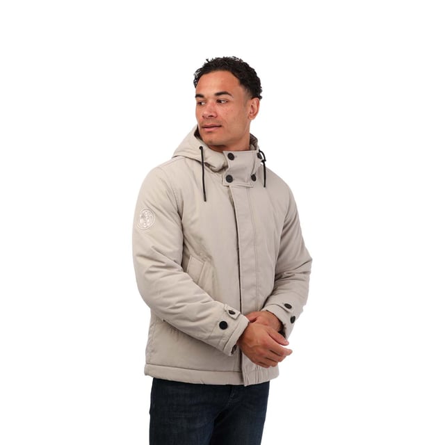 Men's Pretty Green Oracle Quilted Field Jacket in Grey