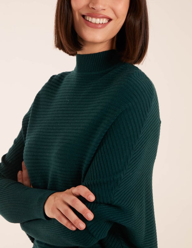 Ribbed Batwing Jumper